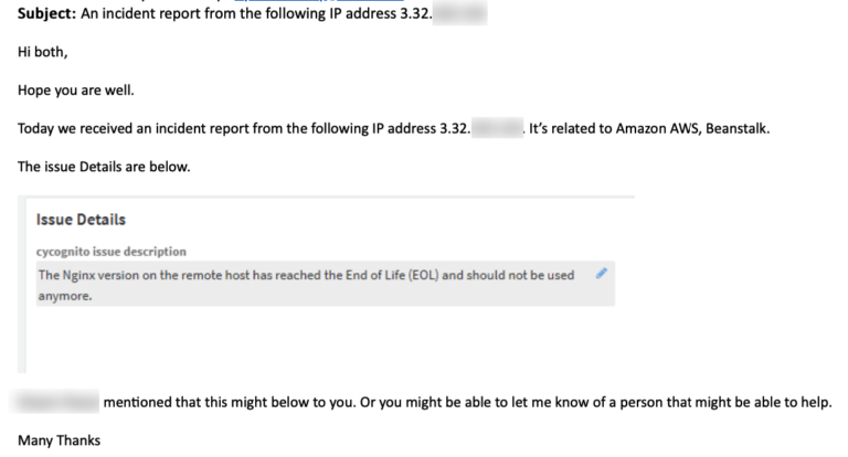 - The dreaded email asking about an IP address...